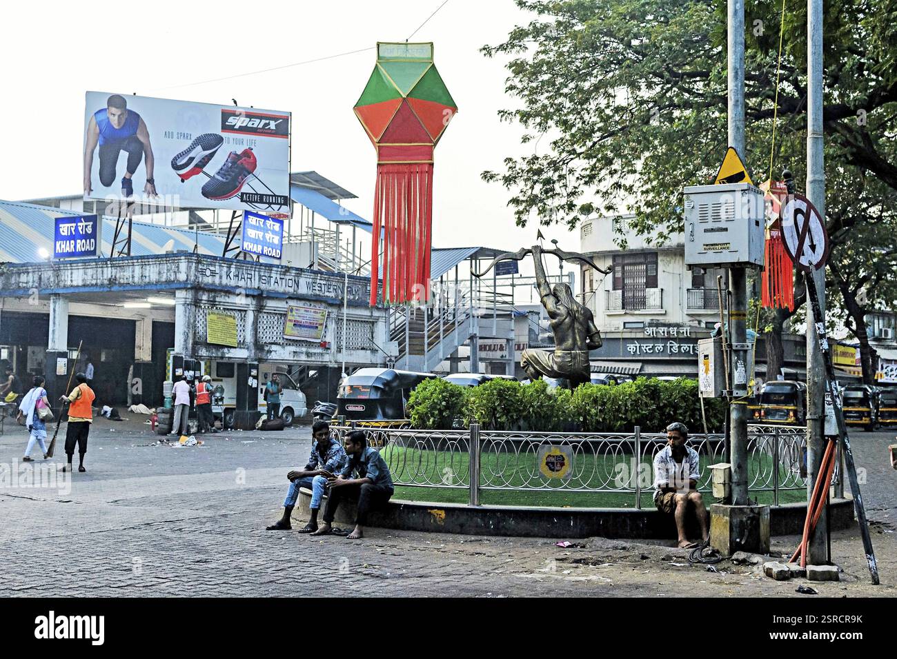 Khar Road Railway Station entrance, Mumbai, Maharashtra, India, Asia ...