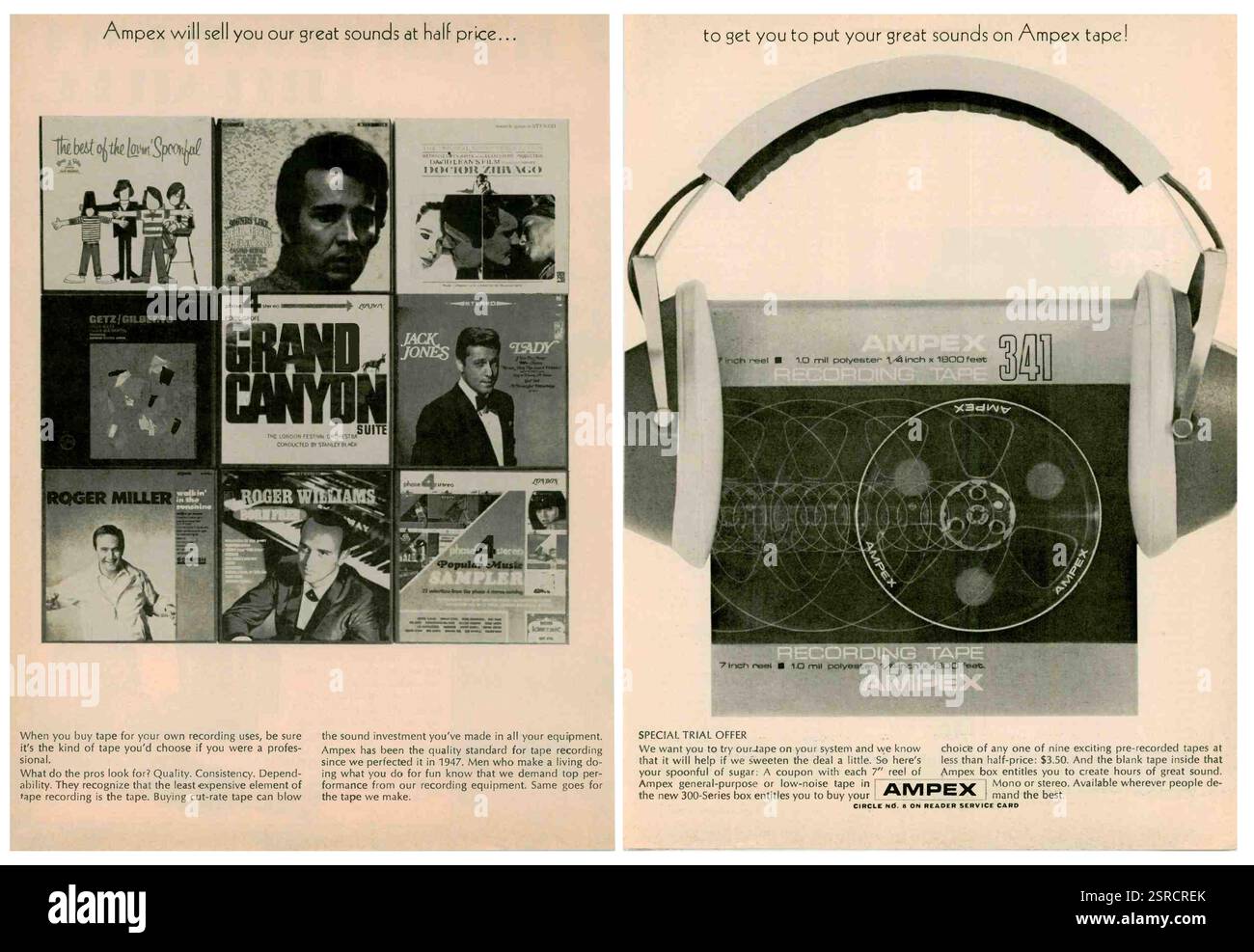 1967 US Ampex recording tape ad Stock Photo - Alamy