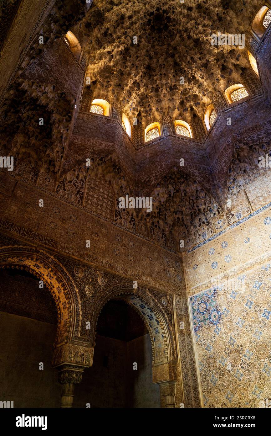 The Splendid Arches and Ornate Eight-Pointed-Star Muqarnas Dome of the ...