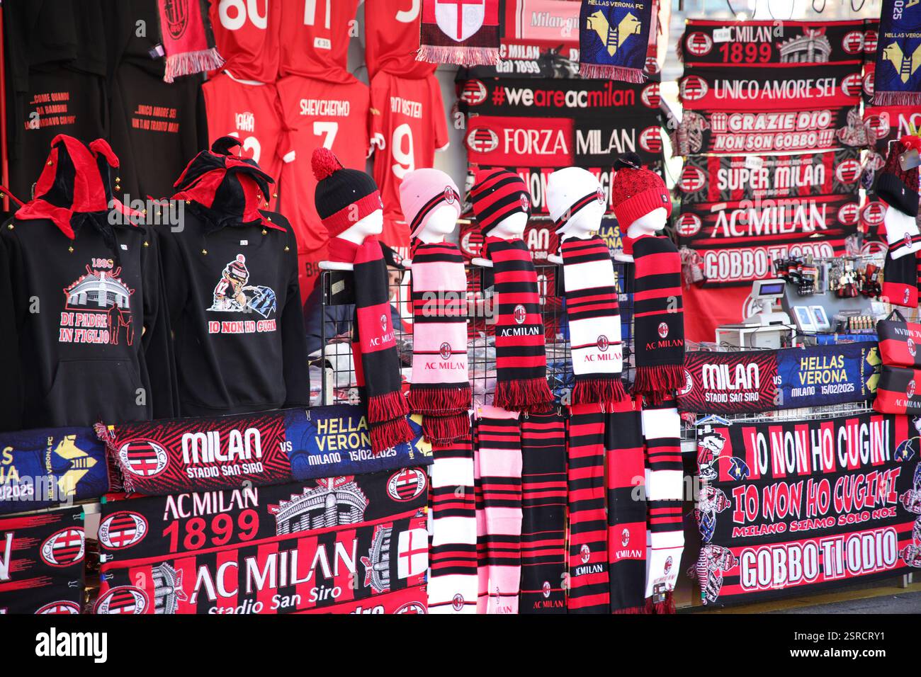 15th February 2025; Stadio San Siro, Milan, Italy, Serie A Football, AC Milan versus Hellas ...