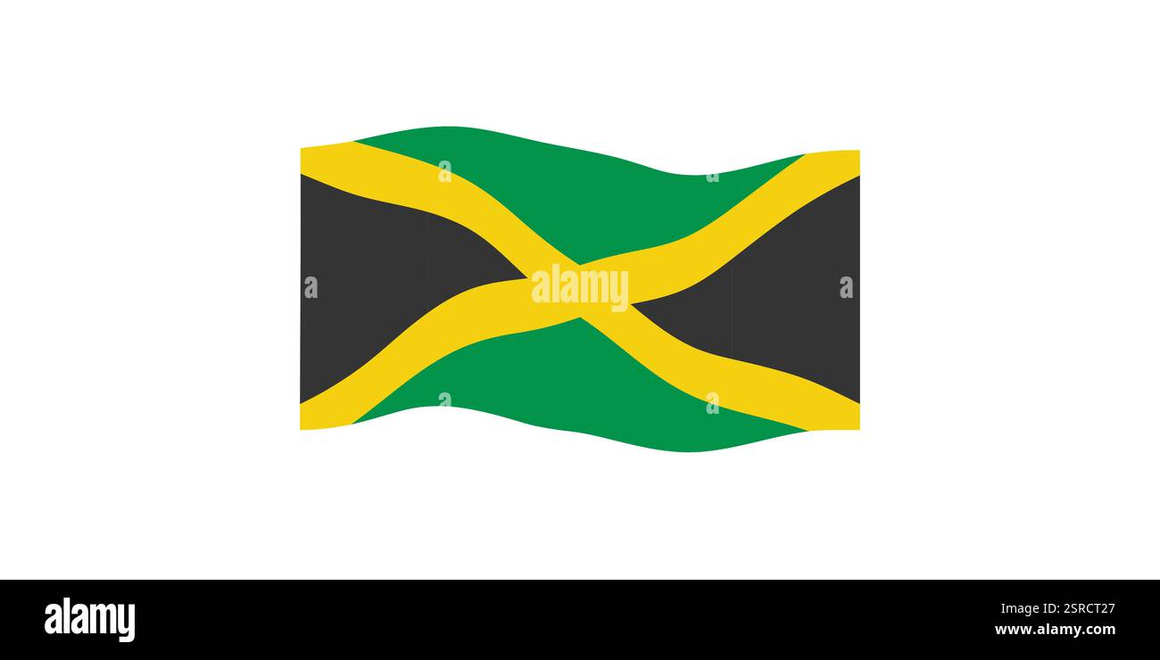 Flag of Jamaica. Jamaican national symbol in official colors. Template ...