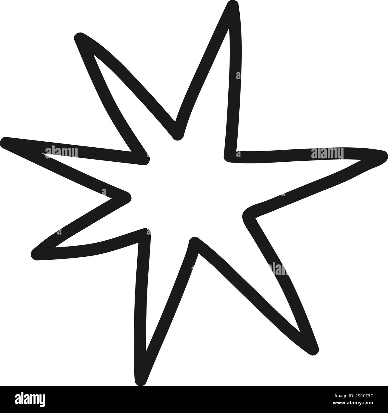 Star eight pointed line hi-res stock photography and images - Alamy