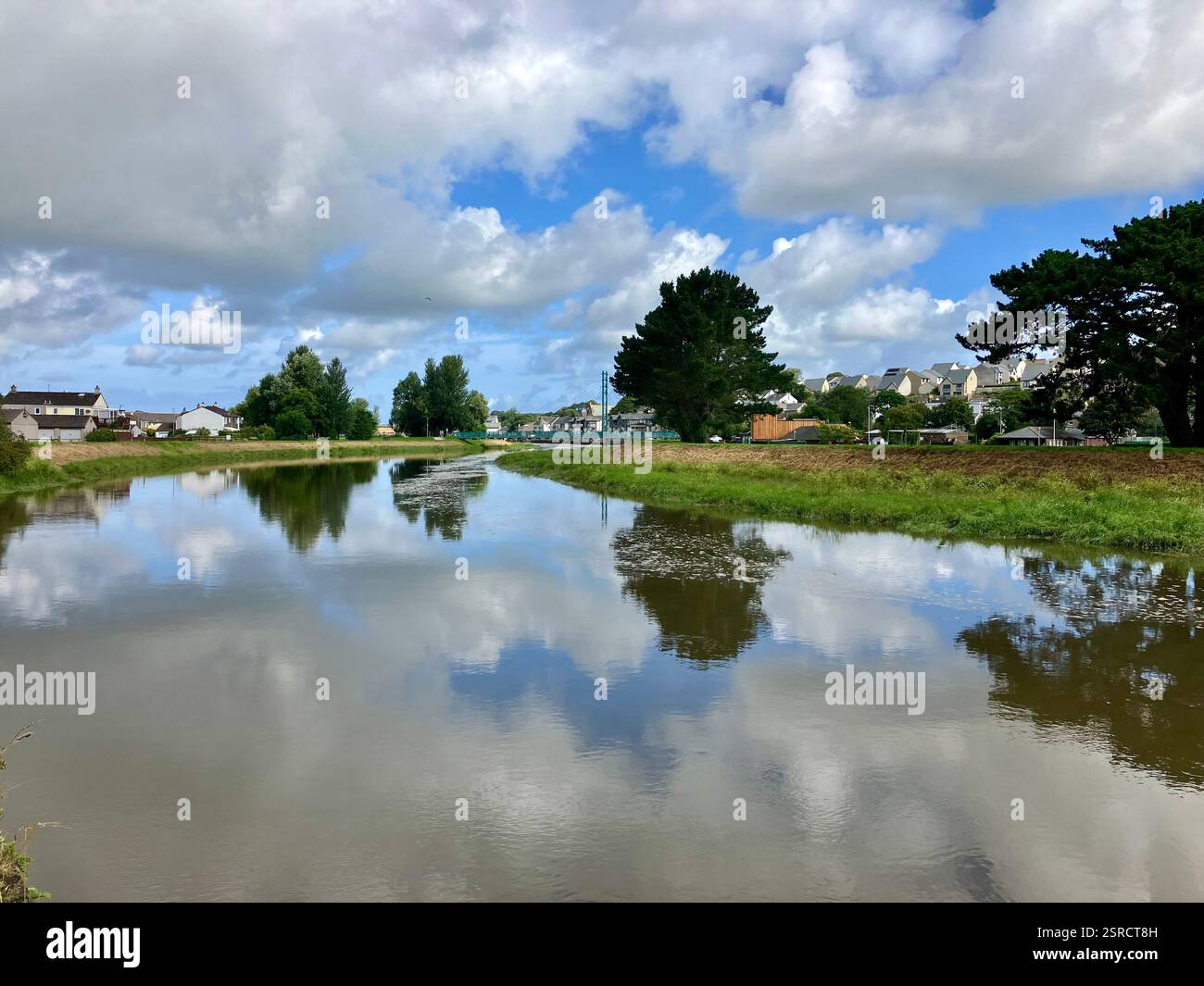 River Reflections - The River Camel, Wadebridge, Cornwall Stock Photo ...
