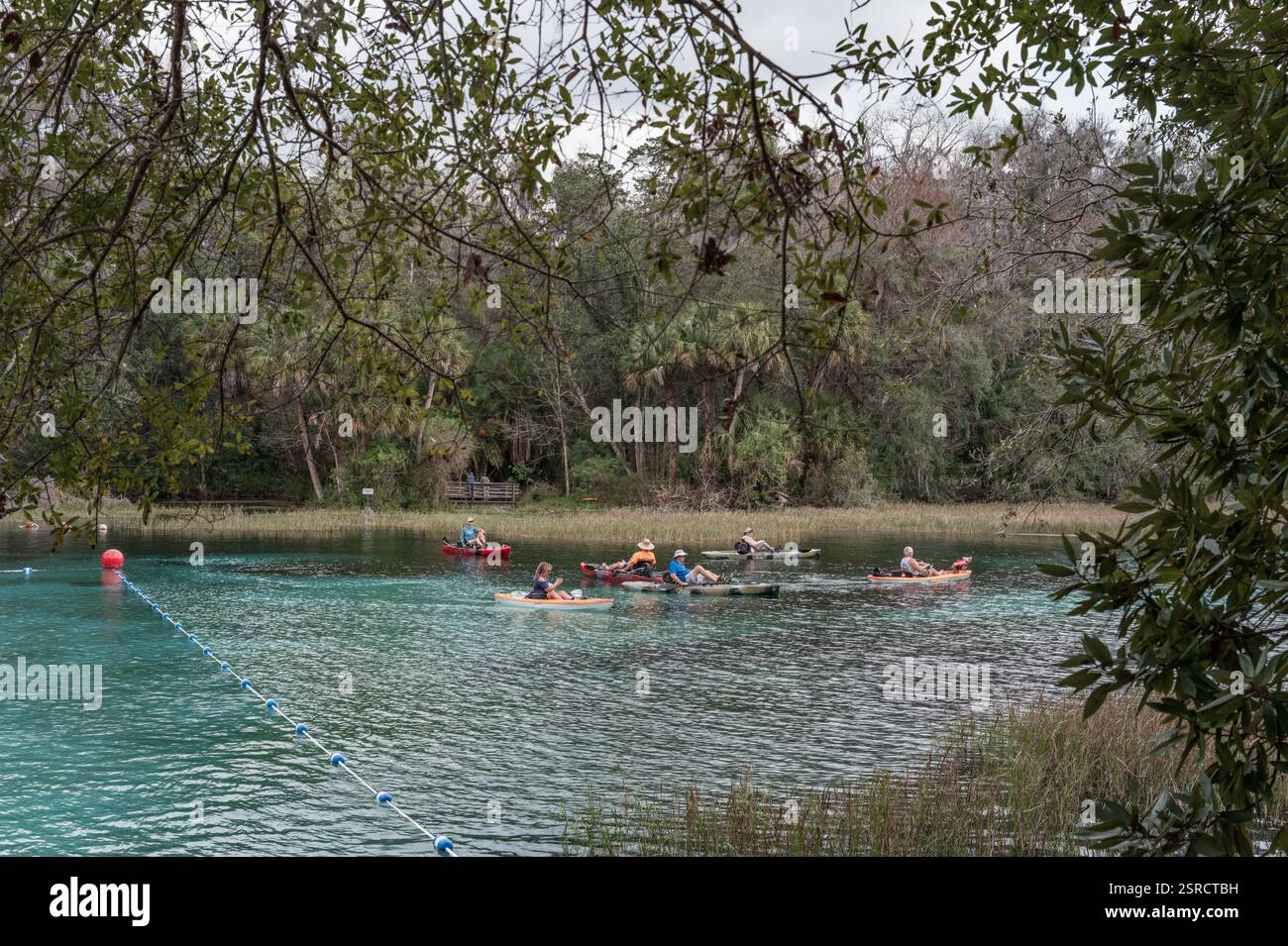 Kayaking in Rainbow Springs State Park, Dunnellon, Florida. Feruary in ...