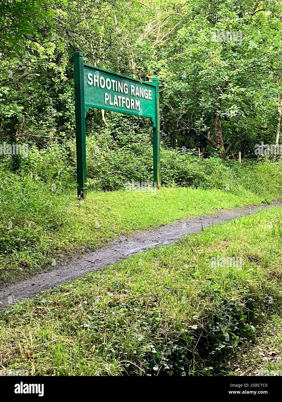 Shooting Range Platform, Camel Trail, Cornwall Stock Photo - Alamy