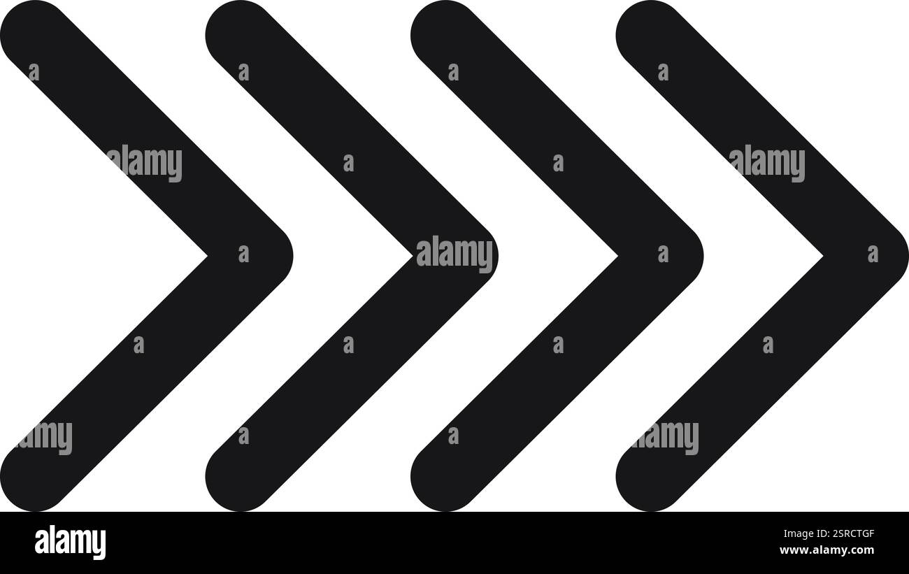 Three thick black arrows pointing to the right create a strong sense of ...