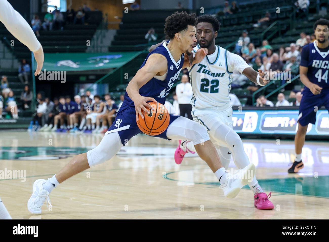 New Orleans, United States. 15th Feb, 2025. Rice Owls guard Trae ...
