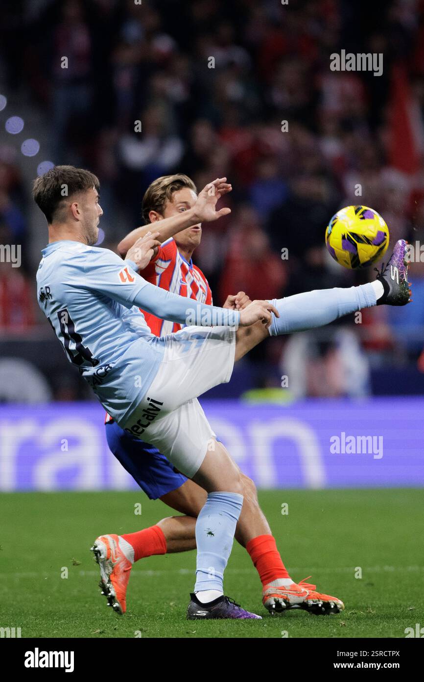 MADRID,SPAIN - 15 February: Luca de la Torre of Celta de Vigo controls ...