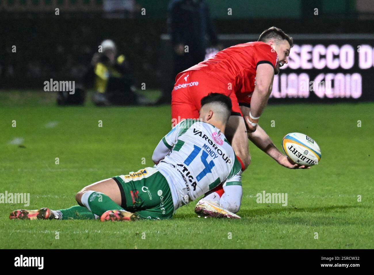 Treviso, Italy. 15th Feb, 2025. Ignacio Mendy ( Benetton Rugby ) during ...