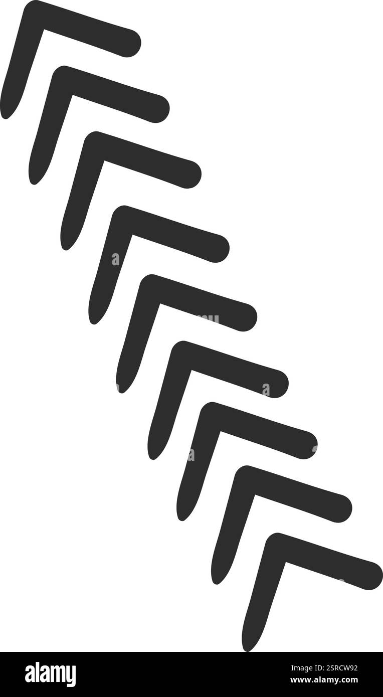 Seamless diagonal pattern of simple black arrows pointing down left on ...