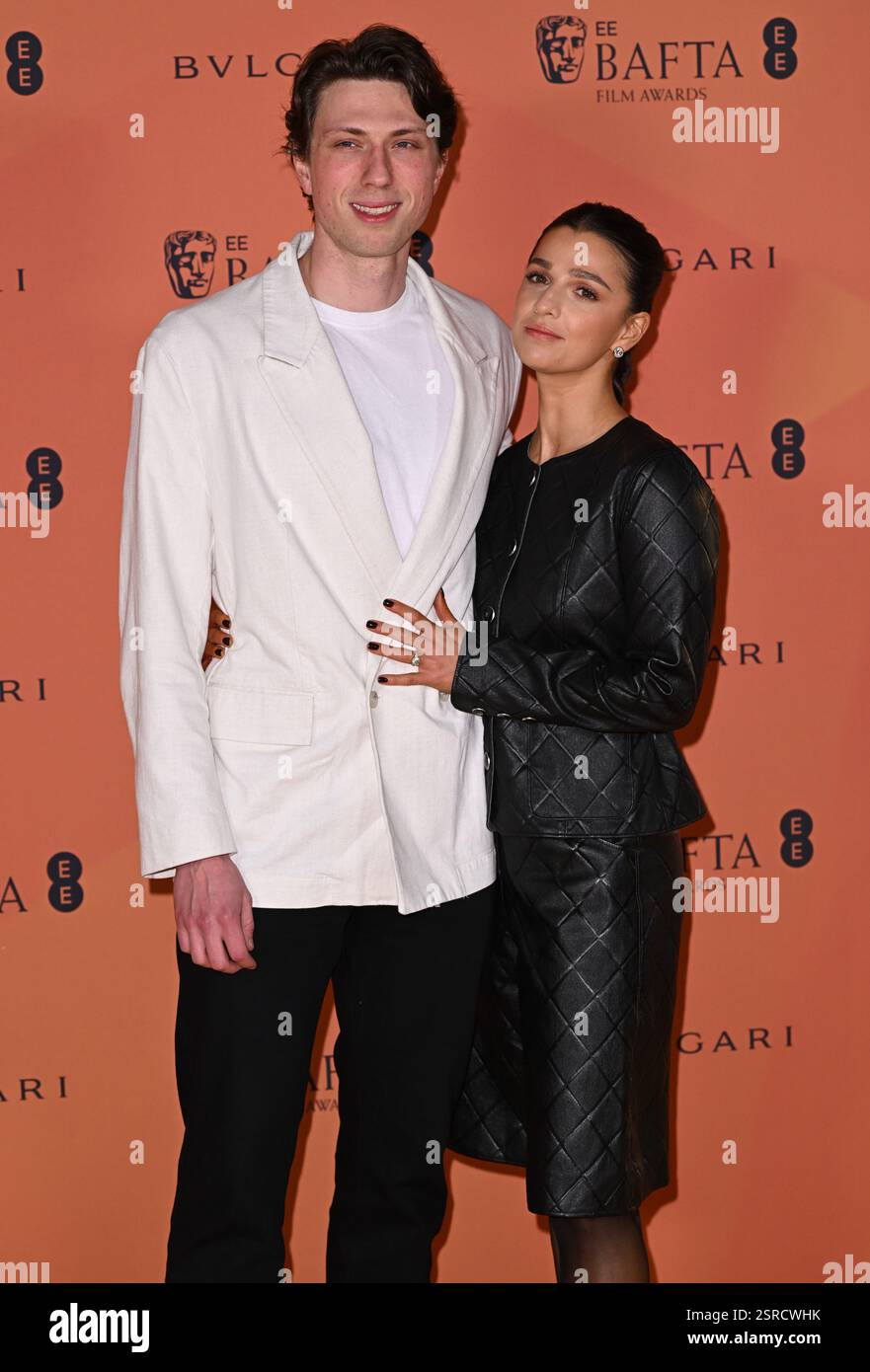 Marisa Abela and Jamie Bogyo arriving for the EE Bafta Film Awards ...