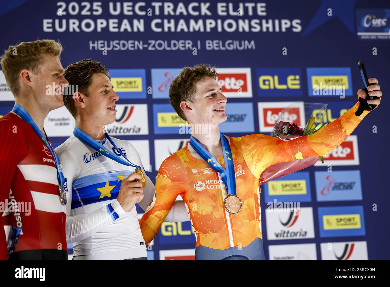HEUSDEN-ZOLDER - (l-r) Niklas Larsen (second), Tim Torn Teutenberg ...