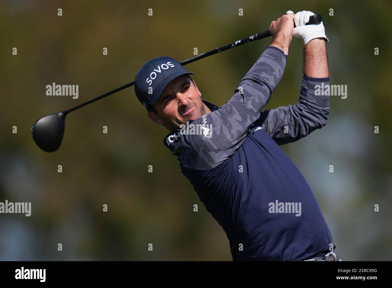 Denny McCarthy hits on the second tee of the South Course at Torrey ...