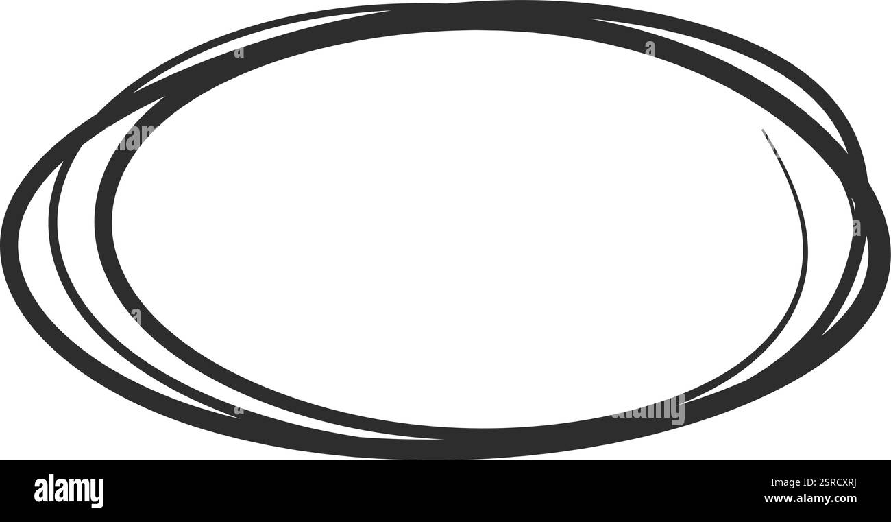 Oval shape emphasizing important information, using a hand drawn style ...