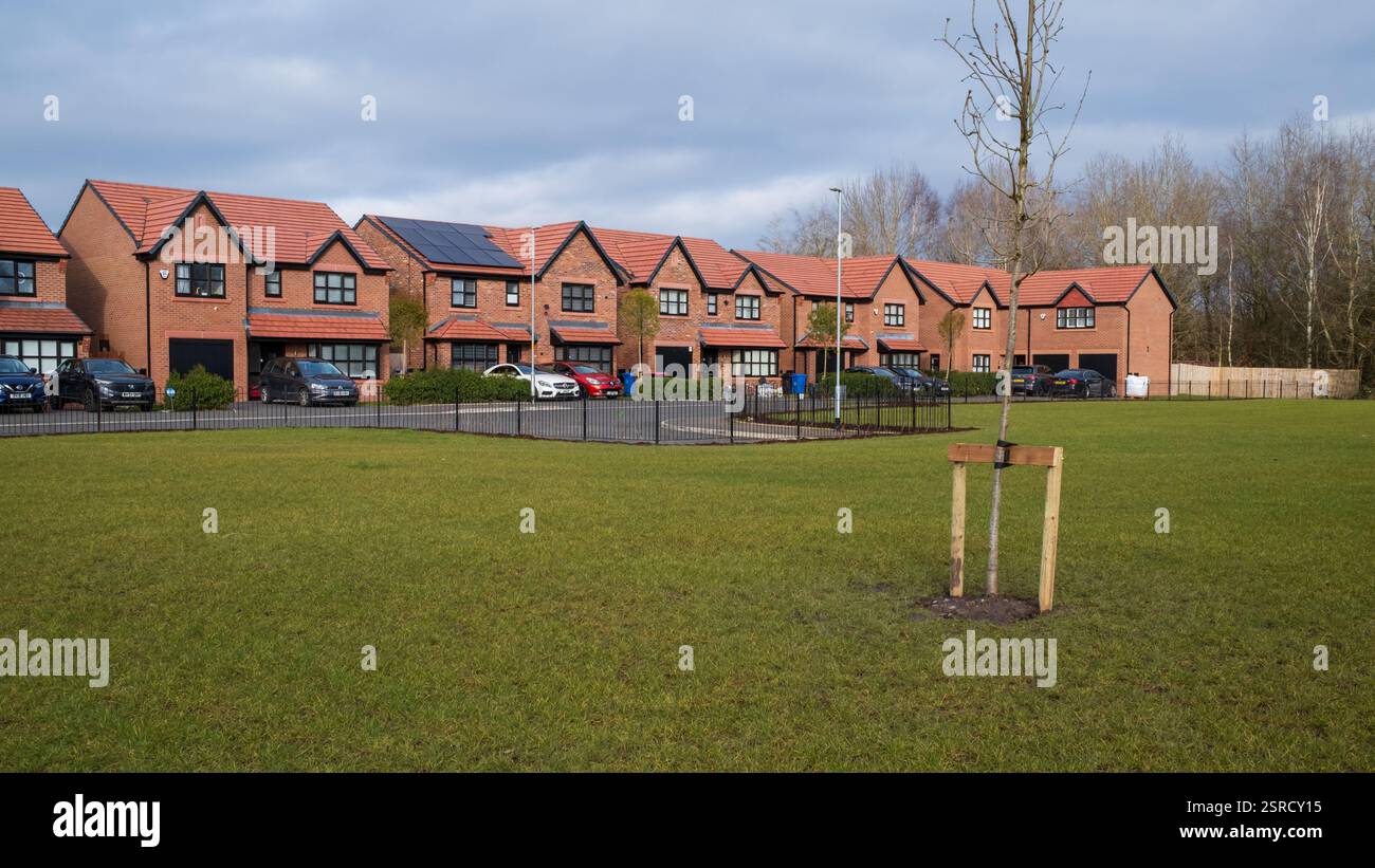 Swinton, Manchester, UK, 02-01-2025: modern new build housing estate ...