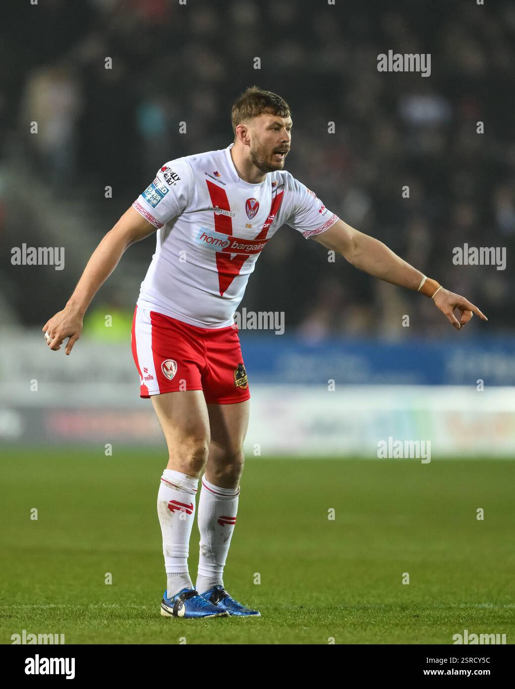 Joe Batchelor of St. Helens gives his team instructions during the ...