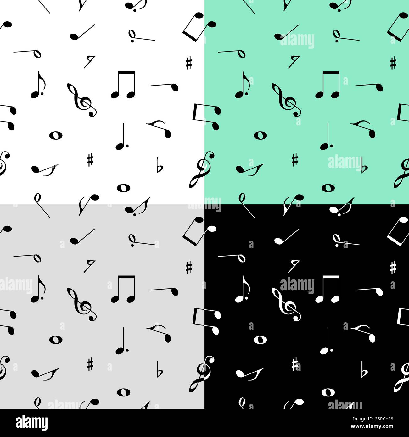 Music notes seamless pattern vector backgrounds Stock Vector Image ...