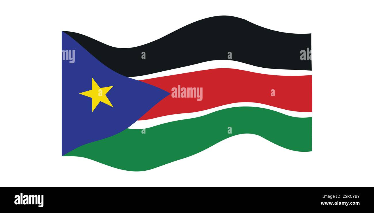Flag of South Sudan. Sudanese national symbol in official colors ...