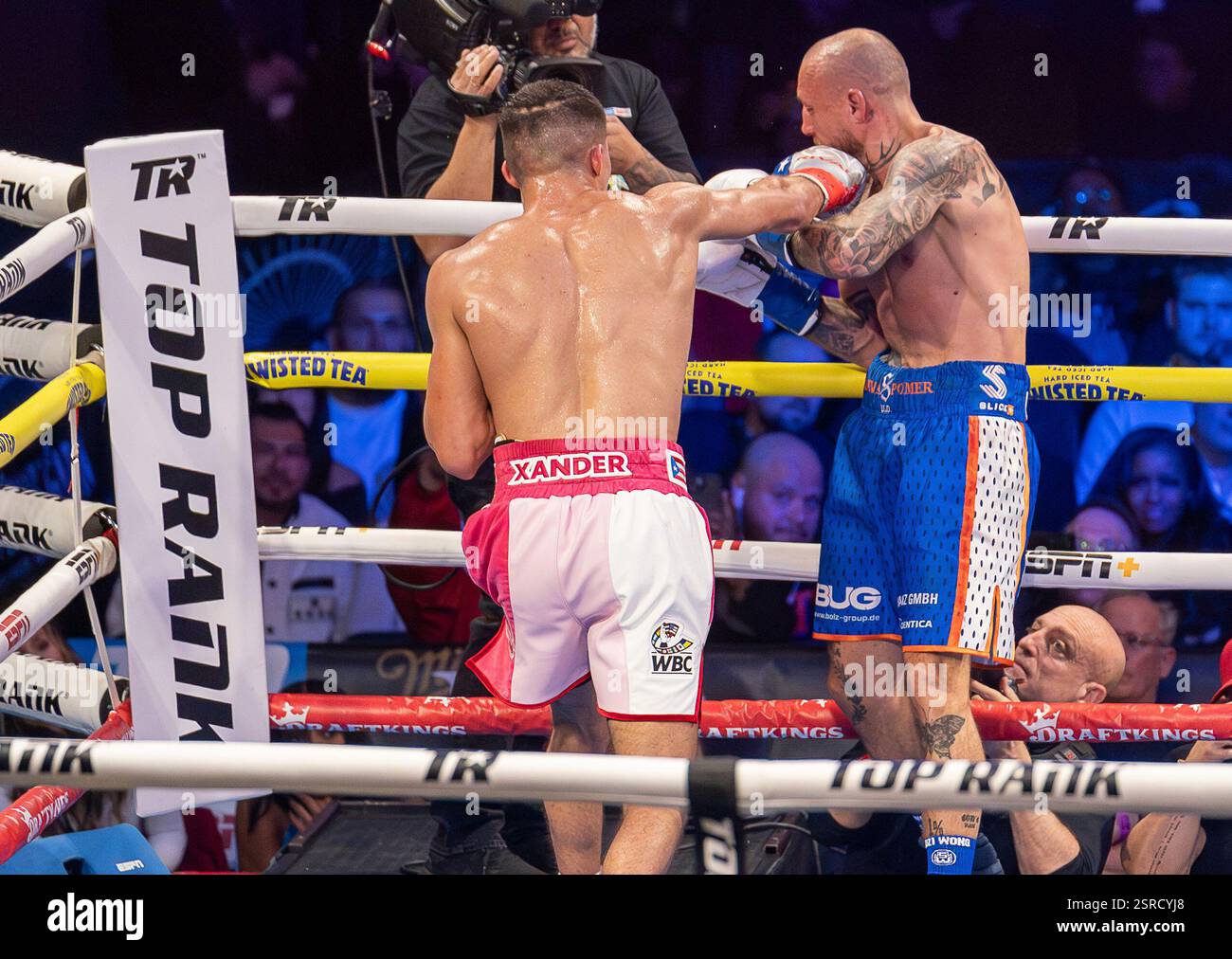 February 14, 2025, New York, New York, USA: XANDER ZAYAS (pink and ...