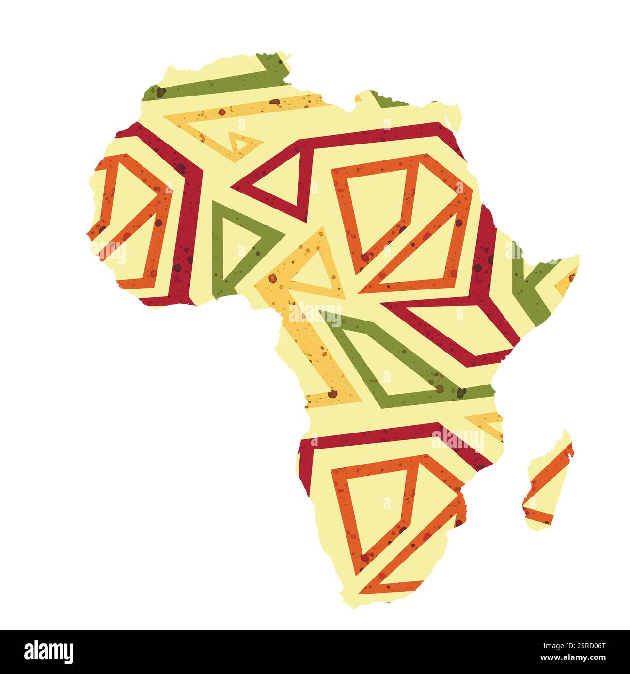 Map of Africa, sign silhouette. World Map Globe. African ornate with ...