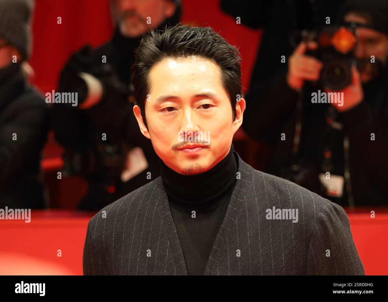 Berlin, Germany, 15th February 2025, Steven Yeun arriving on the red ...