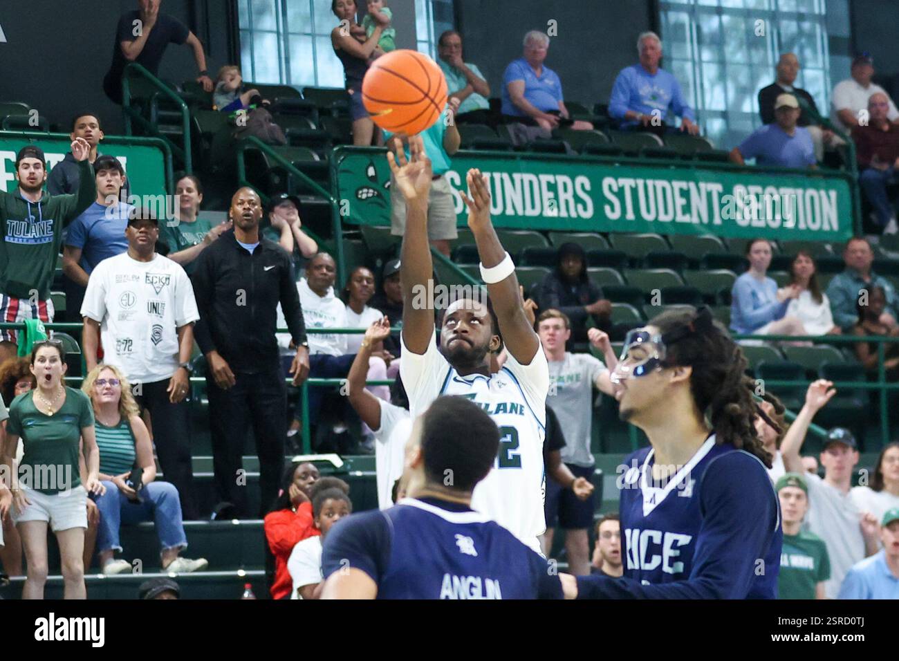 New Orleans, United States. 15th Feb, 2025. Tulane Green Wave guard ...