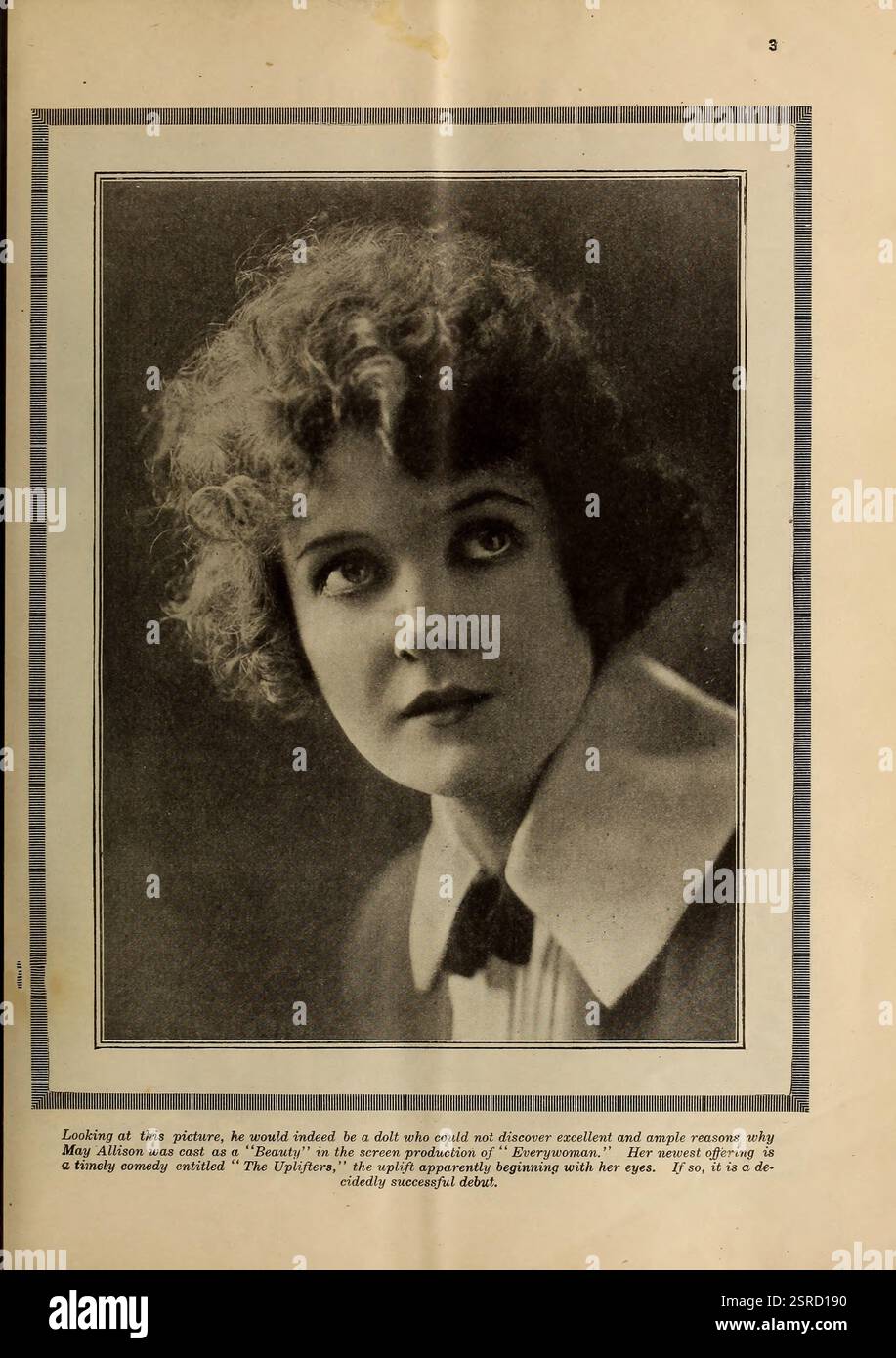 Film Fun magazine Sept 1919 - May Allison Stock Photo - Alamy