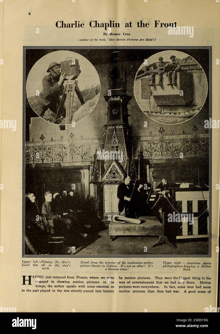 Film Fun magazine Sept 1919 - "Charlie Chaplin at the Front" article by ...