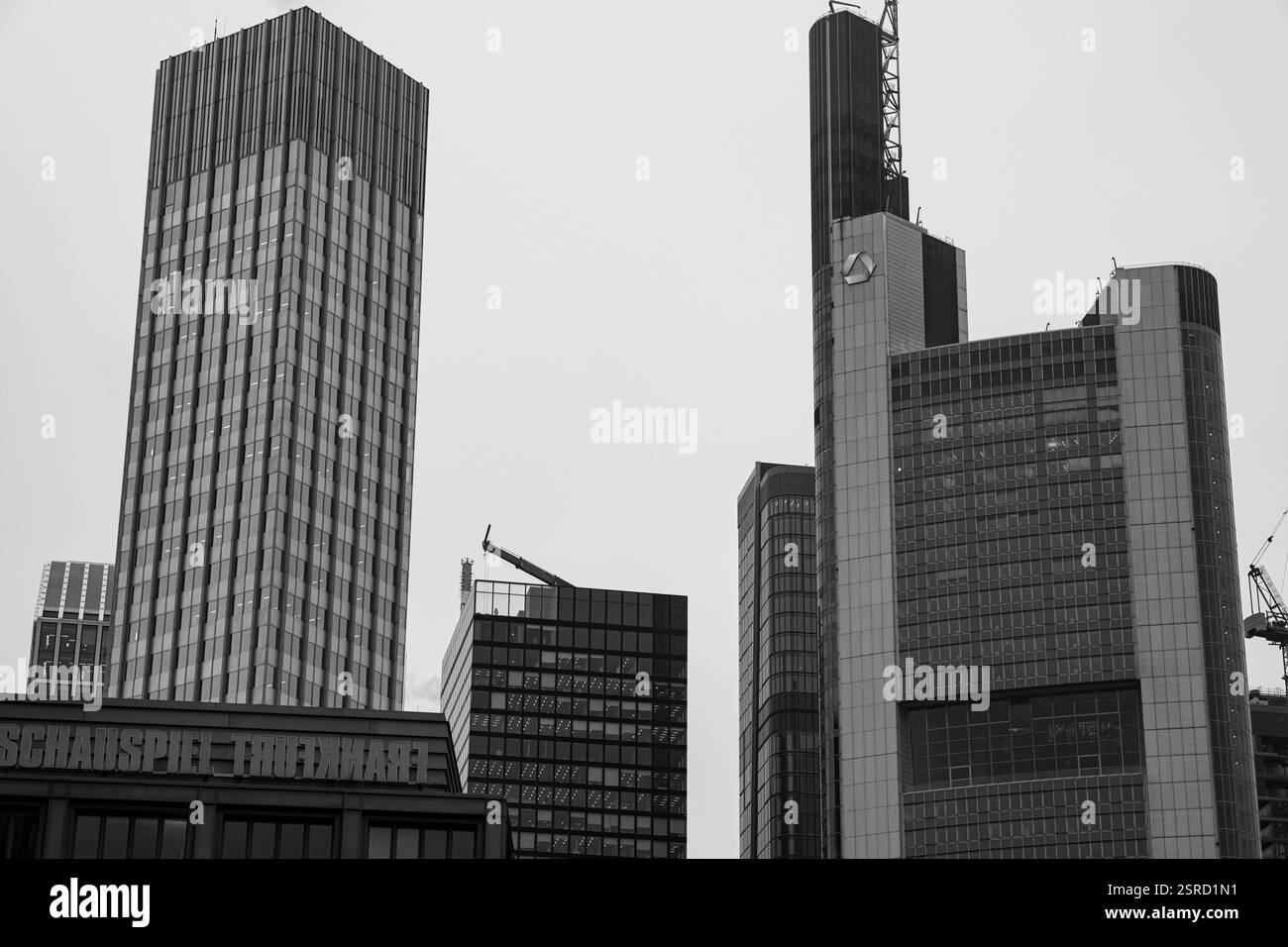 06.11.2024 - Frankfurt am Main, Germany: Street in the central district ...