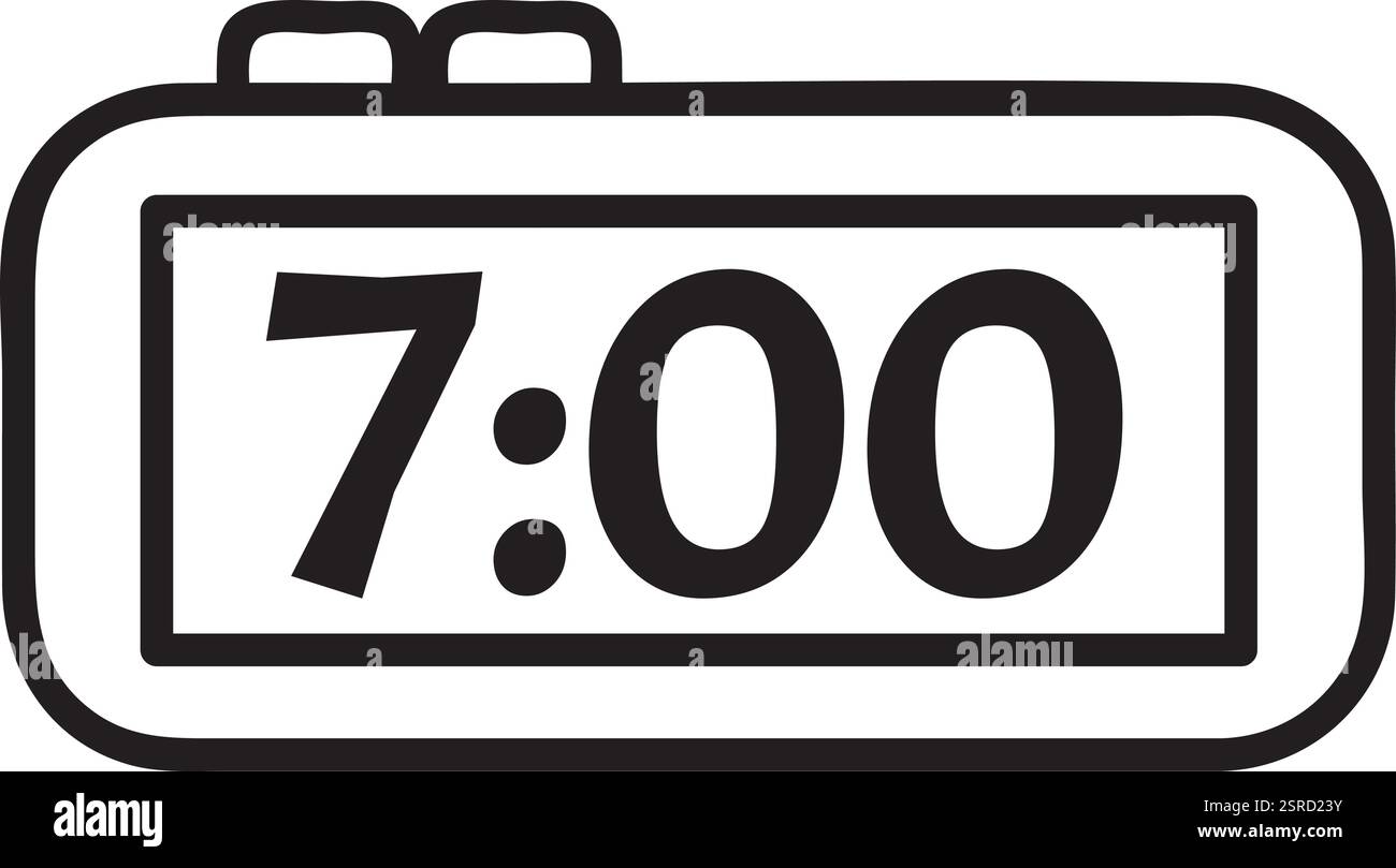 Morning seven oclock clock Stock Vector Images - Alamy