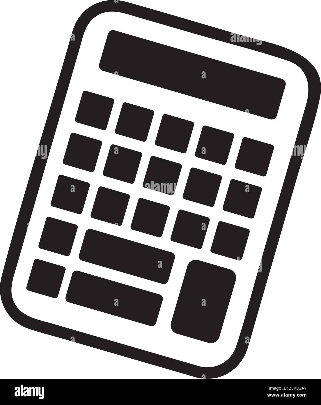 Calculator featuring a blank screen displaying numbers and symbols ...