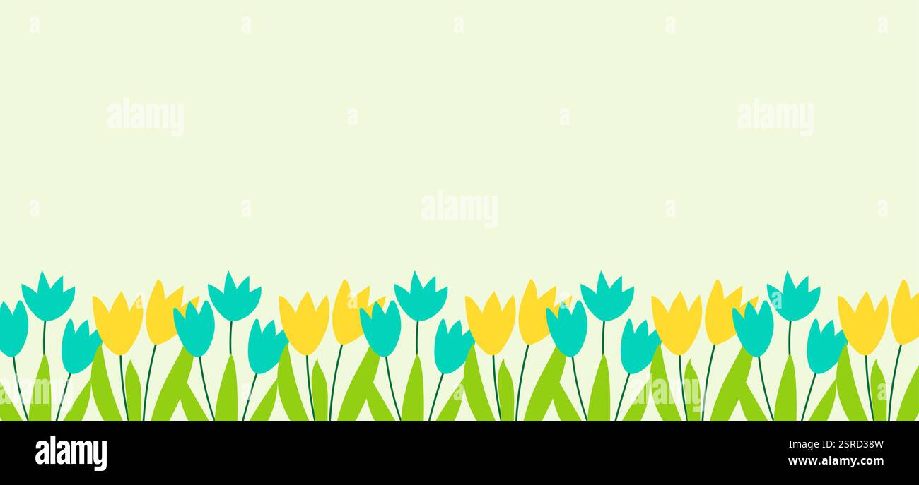 Spring Floral Design Horizontal Stock Vector Image & Art - Alamy