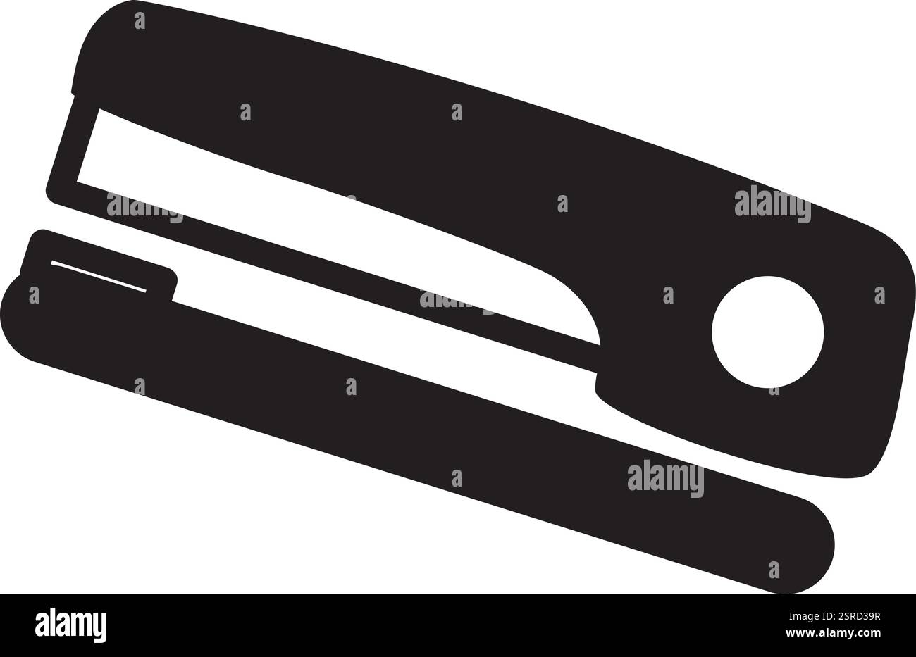 Stapler silhouette isolated on a white background representing office ...