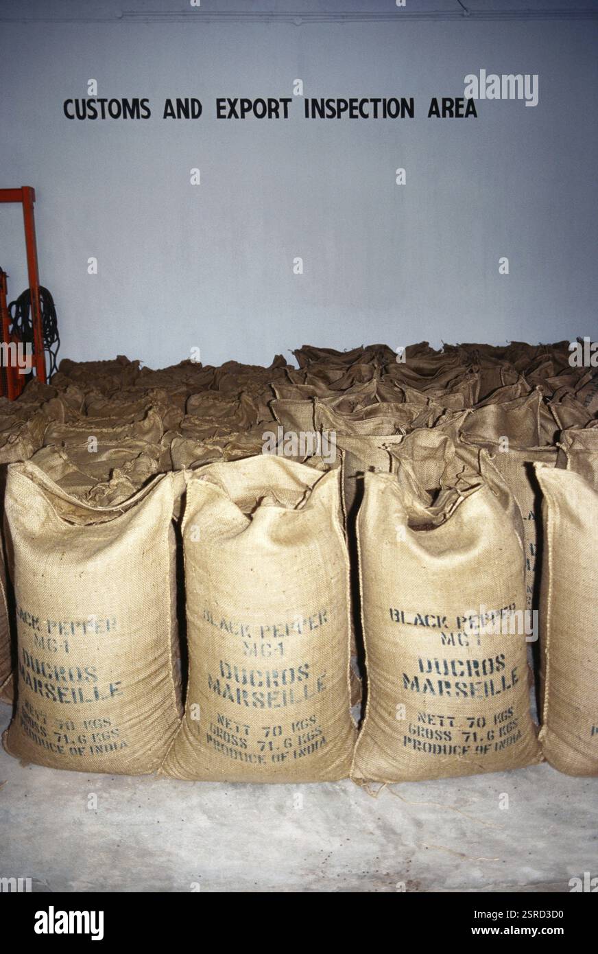 Black pepper factory exports, Kerala, India, Asia Stock Photo - Alamy