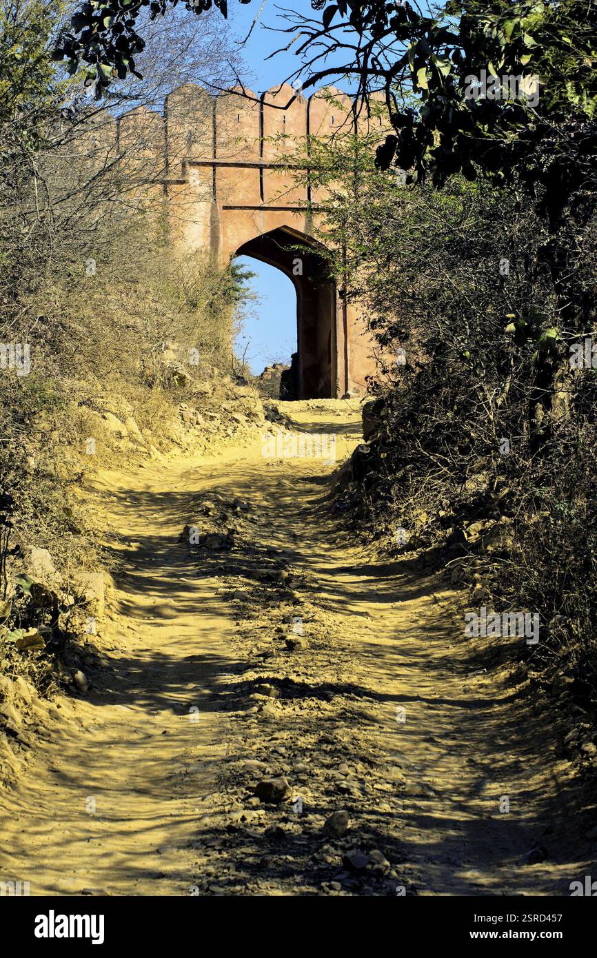 Entrance gate, Ranthambore Wildlife Sanctuary, Rajasthan, India, Asia ...