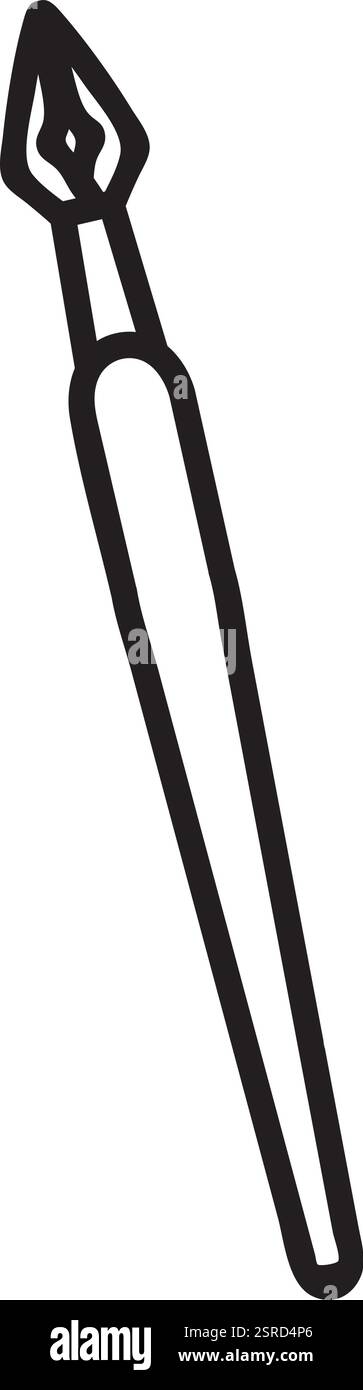 Fountain pen nib creating elegant lines with smooth ink flow ...