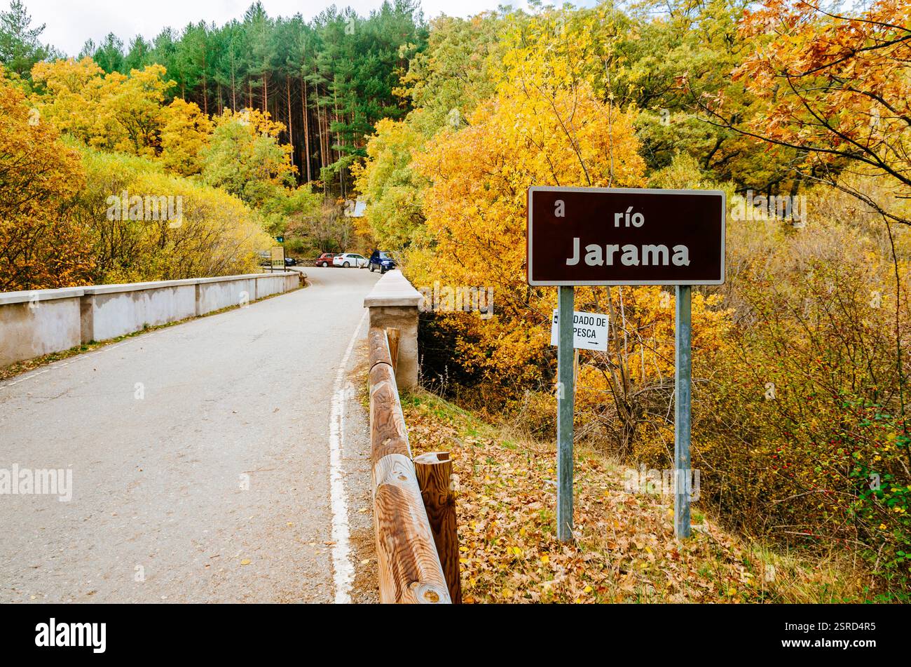 Rio Jarama, next to the Montejo beech forest, marks the border between ...