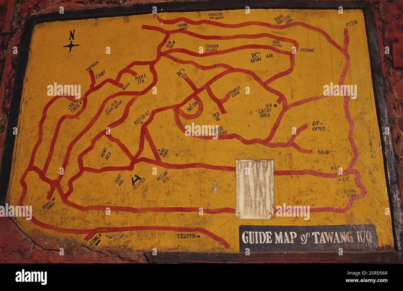 Tawang guide map, Arunachal Pradesh, India, Asia Stock Photo - Alamy
