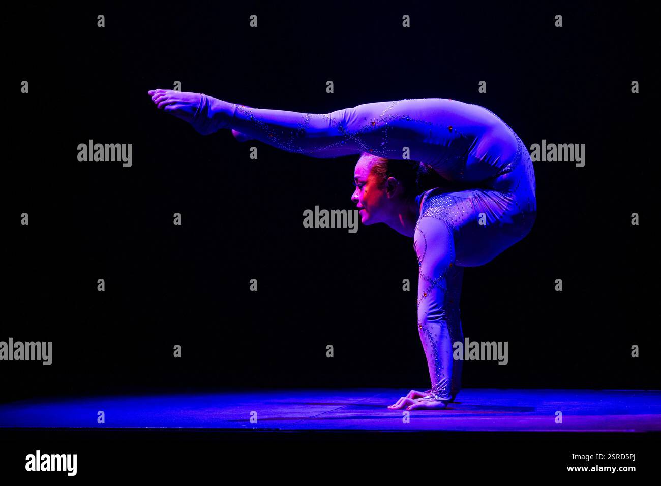 A contortionist performs during the Albacete International Circus ...