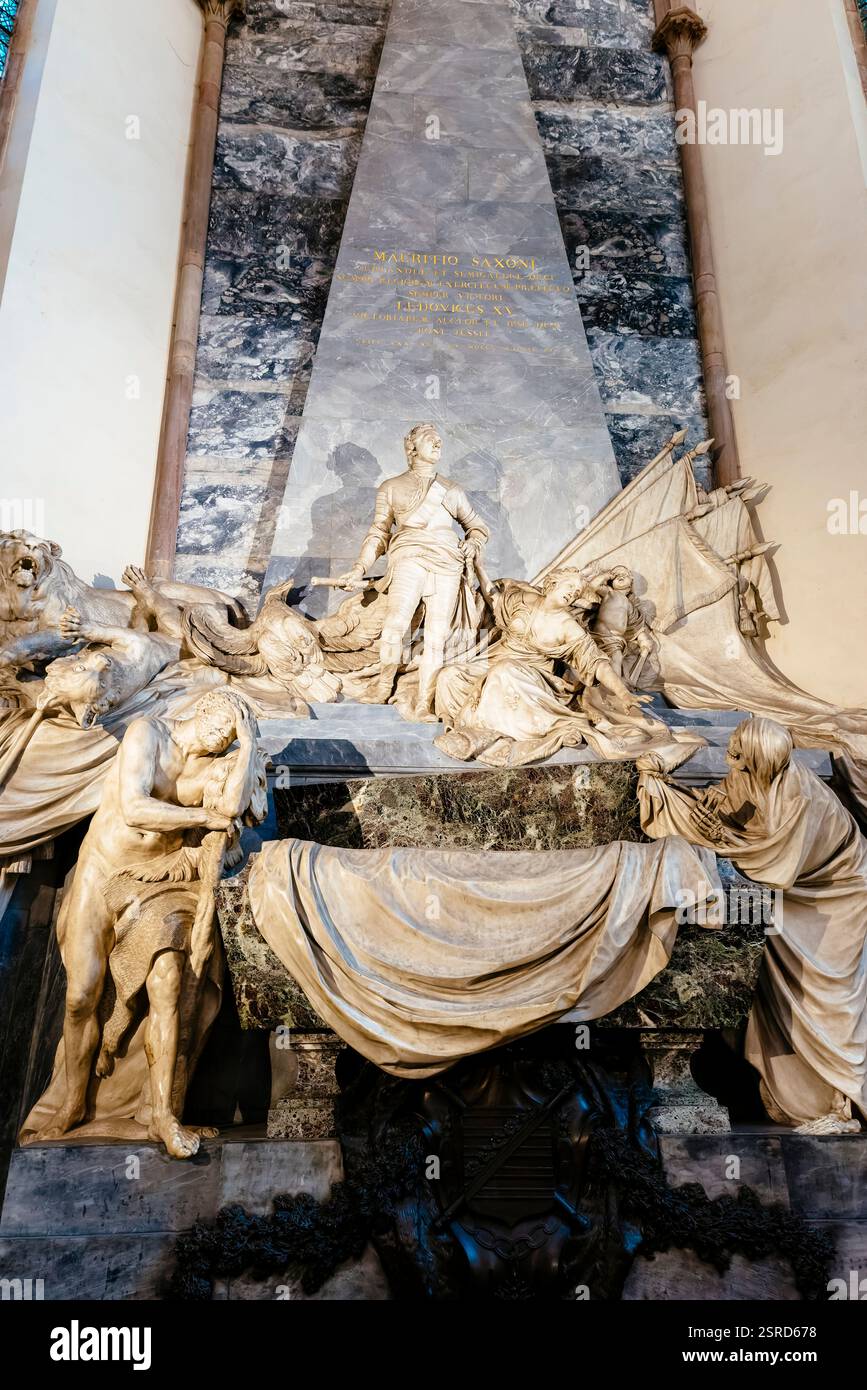 Funerary monument of Maurice de Saxe in Saint Thomas Church, a ...