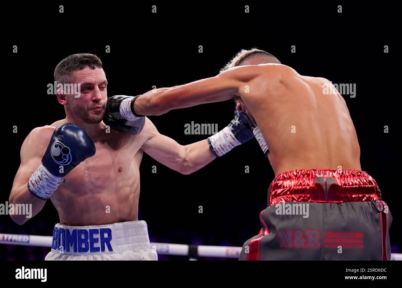 Reece Bellotti (left) in action against Michael Gomez Jr (right) at the ...