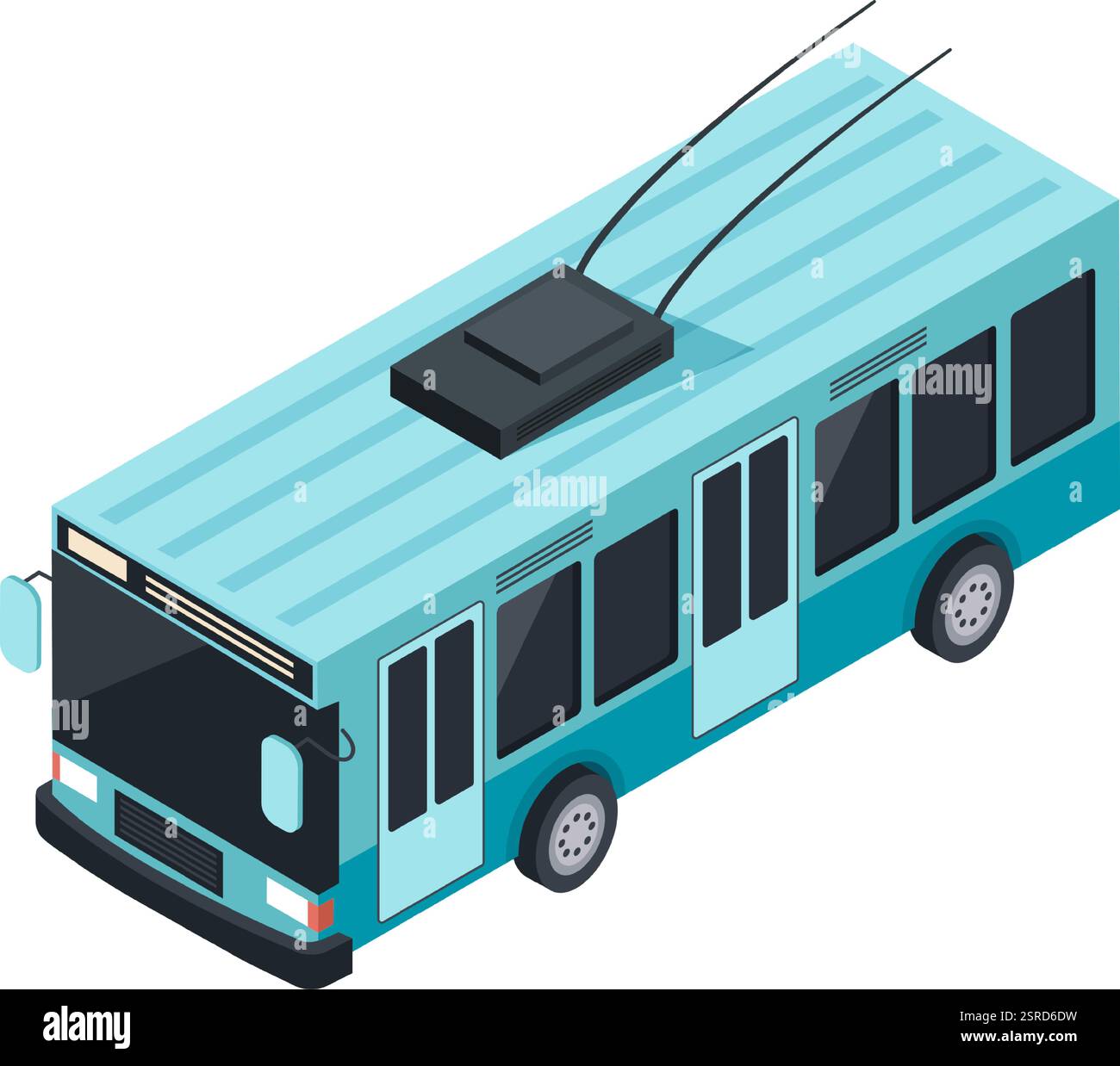 Battery electric trolleybus Stock Vector Images - Alamy