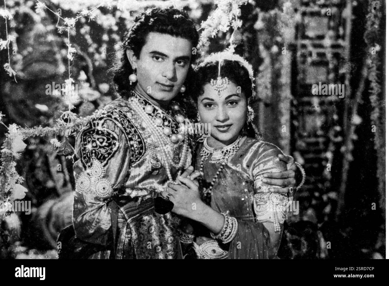 Indian Bollywood film actor actress Manhar Desai and Nirupa Roy, India ...