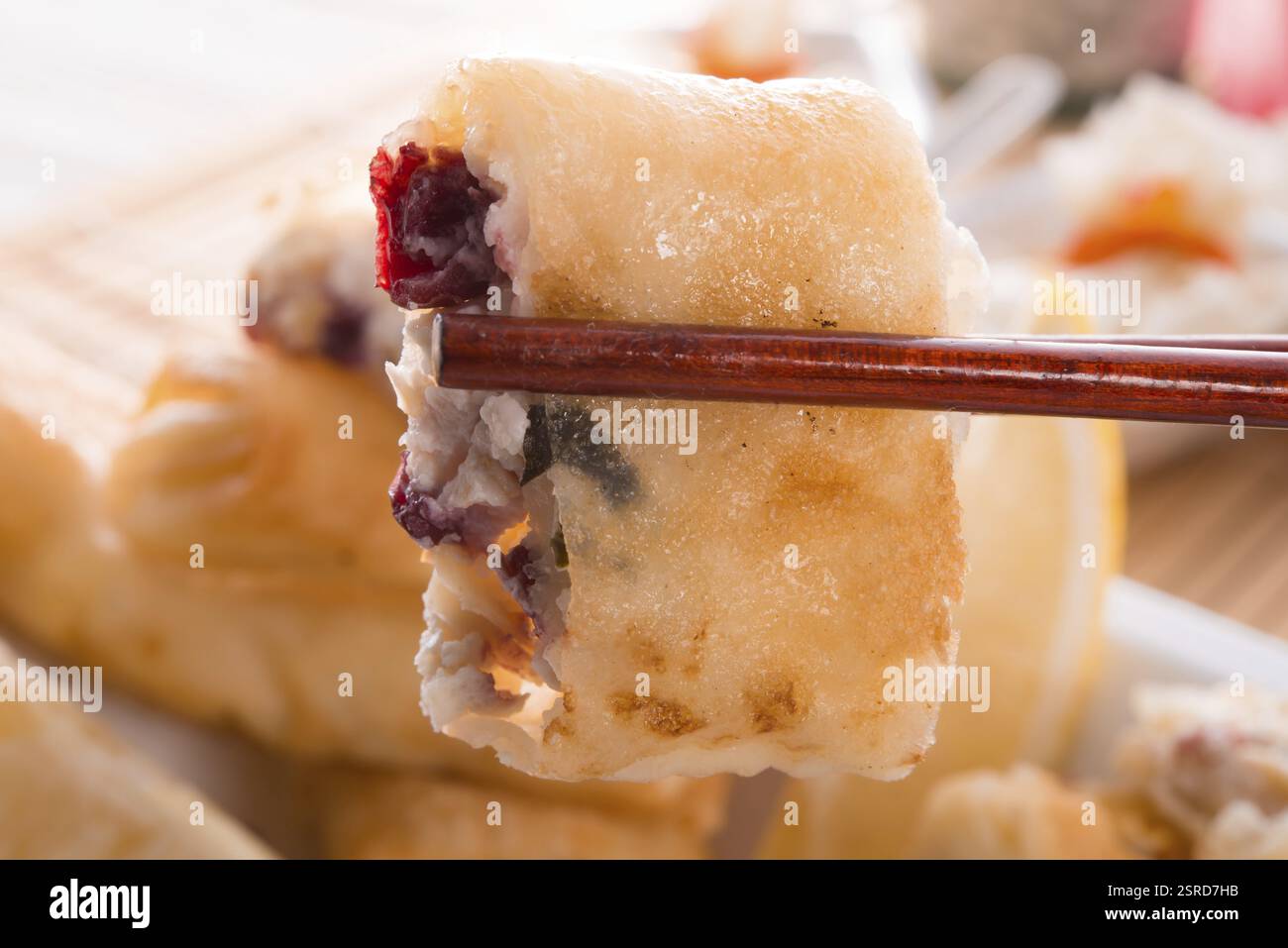 Sweet spring rolls Stock Photo - Alamy