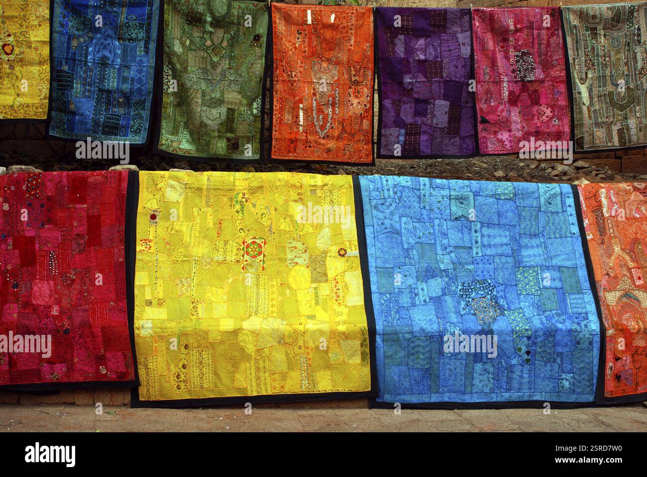 Colourful bed sheets, Jaisalmer, Rajasthan, India, Asia Stock Photo - Alamy