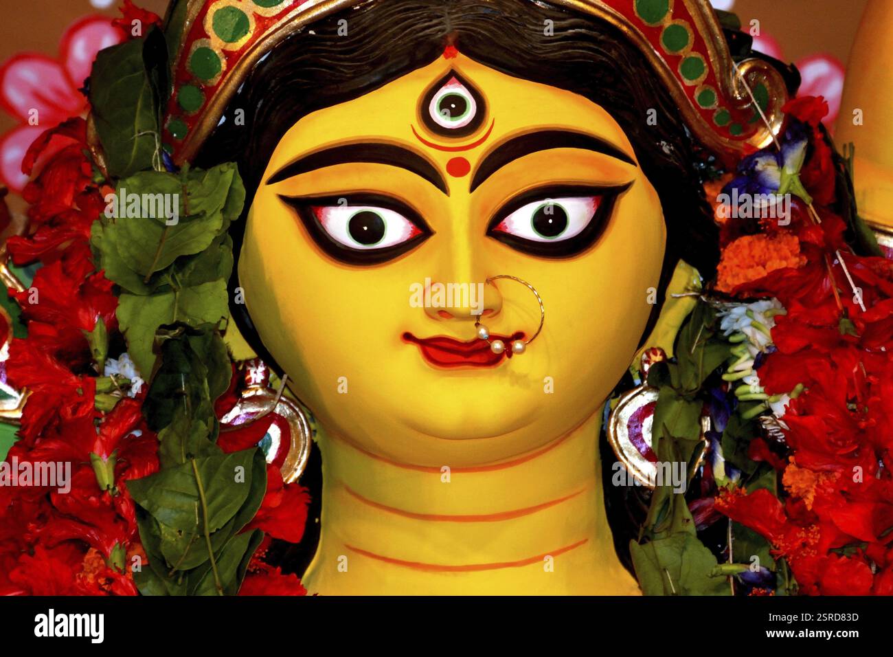 Portrait Durga calcutta india Stock Photo - Alamy