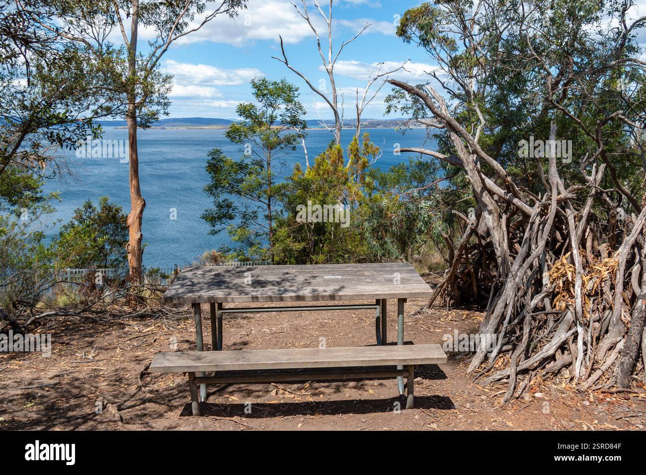 View of River Derwent estuary and storm bay from the Alam track, which ...