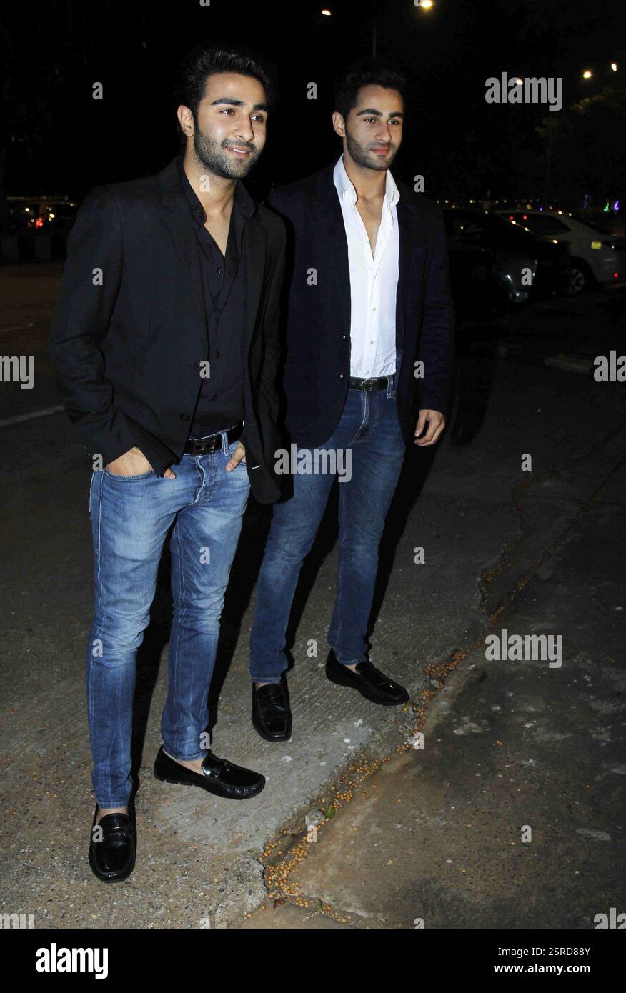 Bollywood actor Armaan Jain, with his brother Aadar Jain during their ...