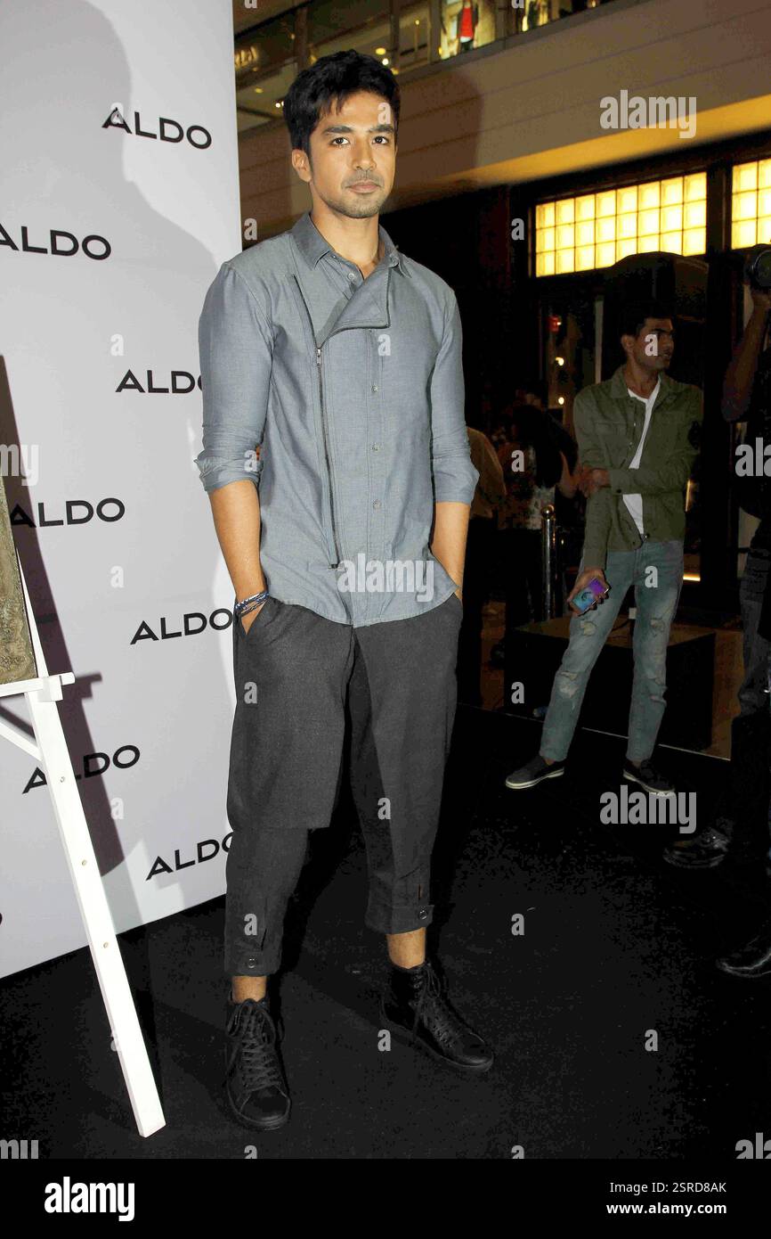 Bollywood actor Saqib Saleem during the launch of Aldo's ArtandSoles ...