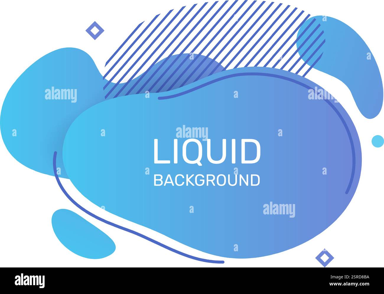 Modern blue liquid gradient abstract geometric background with flowing ...